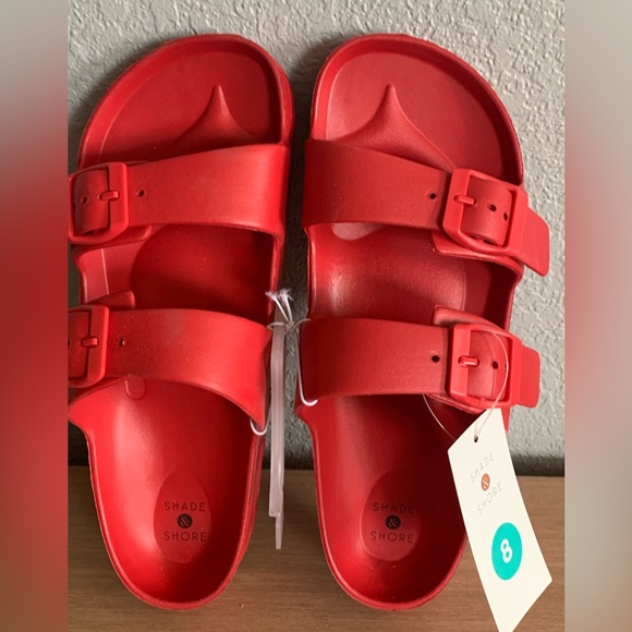 Shade & Shore | Shoes | Nwt Neida Eva Two Band Footbed Slide Sandals ...
